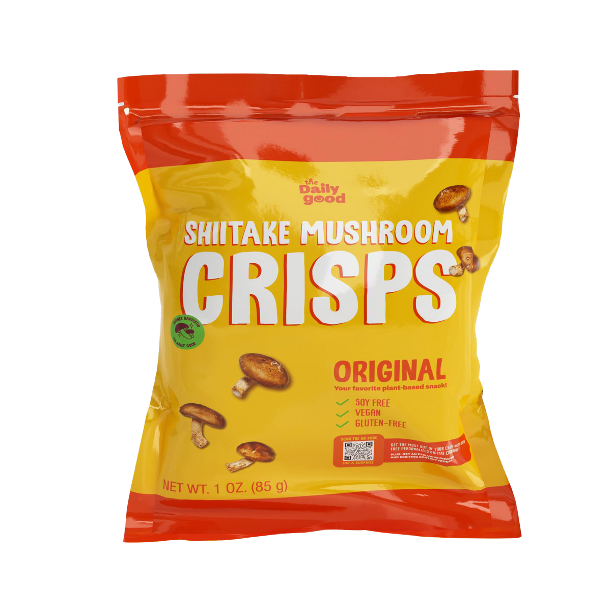The Daily Good Shiitake Mushroom Crisps - Mushroom Chips - Original Fl